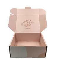 China Pink Custom Printed Mailer Boxes Recycled Small Shipping Cardboard Boxes For Clothes for sale