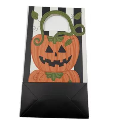 China C1S CMYK  Recycled Handle Carry Food Packaging Bag For Christmas 18kgs for sale
