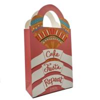 China Lovely CMYK Carrier Large Christmas Shopping Bags 350G Spot Printed Paper Carrier FLEXOGRAPHIC for sale