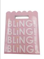 China OPP Custom Logo Pink Paper Shopping Bags CMYK Pantone Printing For Clothing Carrier 4C for sale