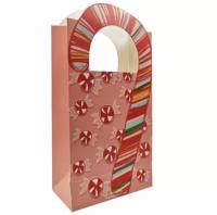 China Customized Branded Paper Bags 350GSM Pink Paper Candy Bags For Gift Or Shopping for sale