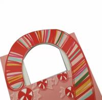 China Customized Branded Paper Bags 350GSM Pink Paper Candy Bags For Gift Or Shopping for sale