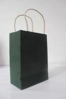 China SGS Certificated Branded Shopping Bag 8x10x2 Inch Custom Printed Kraft Paper Bags Navy Black for sale