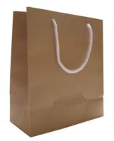 China Recycled Branded Shopping Bags Brown Custom Kraft Paper Bags 25*35*10cm for sale