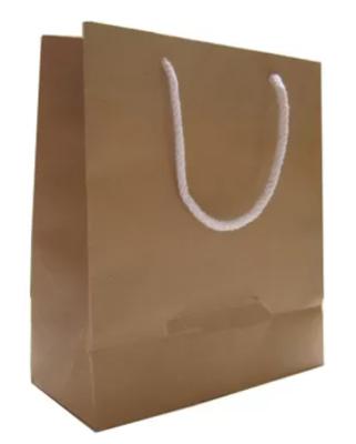 China Recycled Branded Shopping Bags Brown Custom Kraft Paper Bags 25*35*10cm for sale