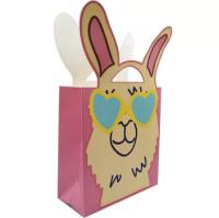 China Eco Friendly Branded Paper Bags CMYK Customized Shopping Bags Pink for sale