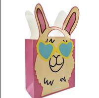 China Eco Friendly Branded Paper Bags CMYK Customized Shopping Bags Pink for sale