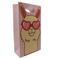 China Pink Branded Paper Bags Colorful Printing Shopping Paper Bags Recycable for sale
