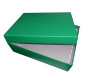 China 128GSM / 157GSM Rigid Paper Boxes Green Hardcover Box Custom Colorful Printed for sale