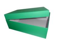 China 128GSM / 157GSM Rigid Paper Boxes Green Hardcover Box Custom Colorful Printed for sale