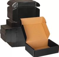 China Black Cardboard Packaging Boxes Small Cardboard Shipping Boxes For Mailing for sale