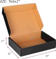 China CMYK Small Business Shipping Boxes Recyclable Small Corrugated Cardboard Boxes Black for sale