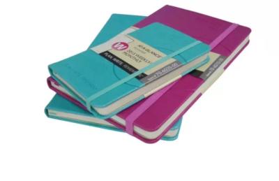 China 202*240mm Leather Cover Notebook 100GSM - 120GSM Leather Organiser Diary With Elastic Band for sale