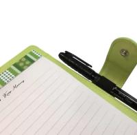 China A4 A5 B5 PU Leather Notebook Green Hardcover Organizer With Buckle Closure for sale