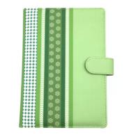 China A4 A5 B5 PU Leather Notebook Green Hardcover Organizer With Buckle Closure for sale