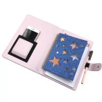 China B5 Hardcover Business Notebook 233*165mm Hard Cover Notepad Pink With Buckle Closure for sale