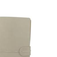 China Beige PU Leather Notebook A6 PU Leather Journal 100gsm With Rubber Band And Refiller for sale
