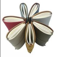 China Beige PU Leather Notebook A6 PU Leather Journal 100gsm With Rubber Band And Refiller for sale