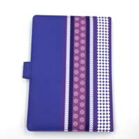 China 233*165mm Business Leather Notebook Blue Hardbound Leather Journal With Buckle Closure for sale