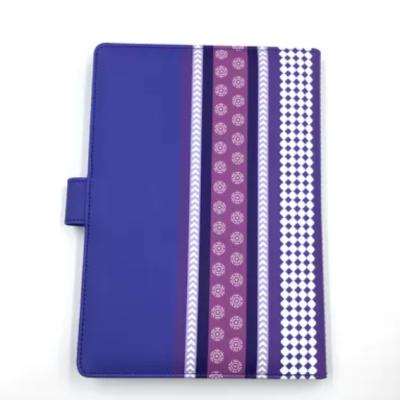 China 233*165mm Business Leather Notebook Blue Hardbound Leather Journal With Buckle Closure for sale