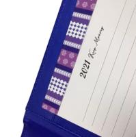 China 233*165mm Business Leather Notebook Blue Hardbound Leather Journal With Buckle Closure for sale