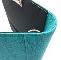 China A4 Green Leather Ring Binder Customized Leather File Holder For Office And Schol for sale