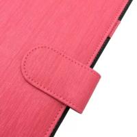 China Pink PU Leather Folder OEM Leather Landscape Binder A4 For Office Supplies for sale