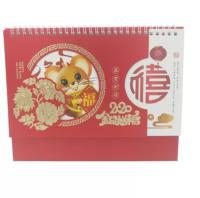 China Die Cut Cardboard Desk Calendar Colorful Printed Creative Desk Calendar for sale