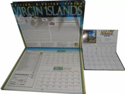 China 14 Sheets Christmas Desk Calendar Colorful Printed Desk Advent Calendar 157gsm for sale