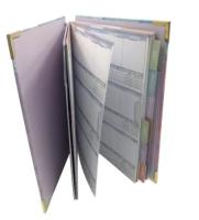 China CMYK Printing Spiral Paper Notebook Purple Hard Cover Spiral Planner 8.25x6.25 Inches for sale