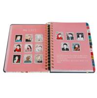 China Gold Foil Stamping Spiral Paper Notebook 100GSM - 120GSM Custom Spiral Notebook for sale