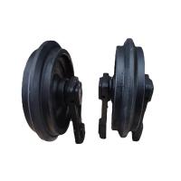 China Black Excavator Track Idler Front Idler High Tensile Strength for sale
