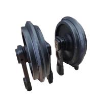 China Black Excavator Track Idler Front Idler High Tensile Strength for sale