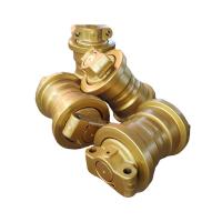 China YC85 Excavator Track Bottom Roller Yellow Double Flange Track Roller for sale