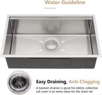 China Kitchen Sink Workstation 16 Gauge 304 Stainless Steel Large Single Bowl Under Counter Brushed Sinks with Accessories for sale