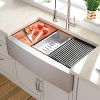 China Stainless Steel Drop in Kitchen Sink Drop in HandmadeKitchen Sinks Single Bowl Workstation Farmhouse KitchenSink for sale