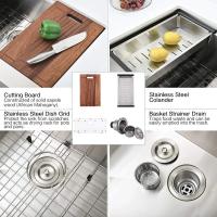 China Stainless Steel Drop in Kitchen Sink Drop in HandmadeKitchen Sinks Single Bowl Workstation Farmhouse KitchenSink for sale