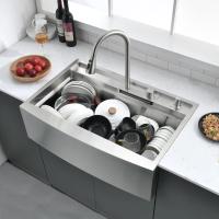 China New Arrival Farmhouse Handmade Sink Underthe Counter Basin 33 Inches Kitchen Embedded StainlessSteel Sink for sale