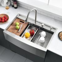 China New Arrival Farmhouse Handmade Sink Underthe Counter Basin 33 Inches Kitchen Embedded StainlessSteel Sink for sale