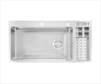 China Hot Sale Sink Set With Knife Shelves Single Bowl for Apartment Kitchen 304SS for sale