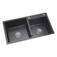 China Undermount Sink Double Bowl Kitchen Sink Stainless Steel 16 Gauge Round Corner Double BowlSink Basin for sale