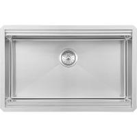 China Undermount Single Bowl Kitchen Sink 18GA Black Stainless Steel Undermount Workstation Kitchen Sink for sale