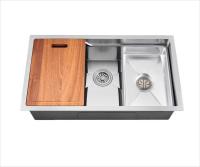 China Handmade Wholesale Undermount Single Bowl  SS304 Stainless Steel Kitchen Sink With Optional Accessories for sale