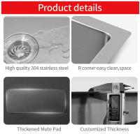China Kitchen Sink Suppliers Carton Box Sink Single Bowl Top Mount Handmade Kitchen Sink Black and Golde for sale