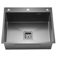 China Customization Handmade Kitchen Sink Stainless Steel Single Bowl Topmount Sink for sale