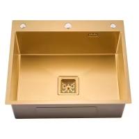 China Customization Handmade Kitchen Sink Stainless Steel Single Bowl Topmount Sink for sale