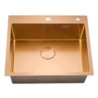 China Customization Handmade Kitchen Sink Stainless Steel Single Bowl Topmount Sink for sale