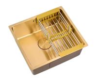 China Customization Handmade Kitchen Sink Stainless Steel Single Bowl Topmount Sink for sale