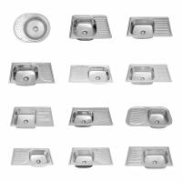 China Luxury European Kitchen Sink Single Bowl Stainless Steel Kitchen Sink With Drain Board Without Faucet for sale