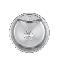 China Good Performance Press Kitchen Sink Single Bowl Stainless Steel Two Holes Factory Price Hidden Kitchen Accessories Cheap for sale
